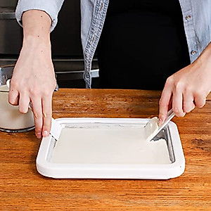 7Penn Instant Freezer Homemade Ice Cream Cold Plate Roller with 2 Spatulas - Anti Griddle Ice Cream Roll Maker Slab Pan