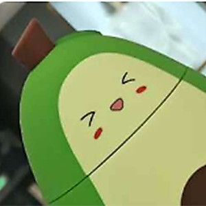 Cute Water Cup Bottle Cartoon Avocado Glass with Lifting Rope Girl Juice Drinking Cup Double Layer Water Cup Glass Water Cup Student Gifts with Carrying Lanyard