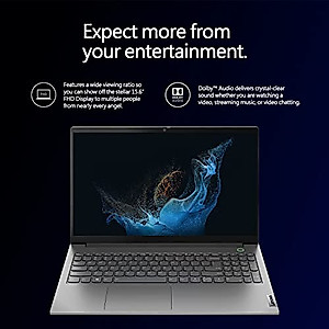 Lenovo ThinkBook 15.6" Laptop, 15.6" FHD Anti-Glare Display, AMD Ryzen 5 5500U Processor (6 Cores, 4.0GHz), Ethernet Port, Backlit Keyboard, Fingerprint Reader, Windows 11 Pro (20GB RAM | 1TB SSD)