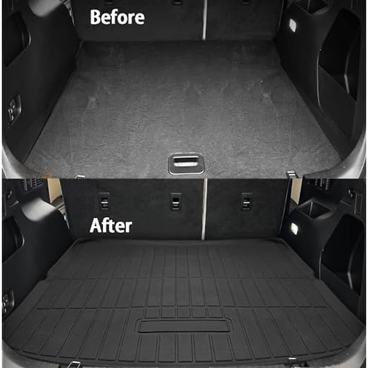 Edge Cargo Liners - All-Weather Tech Rear Trunk Tray Cargo Mats Protector Compatible with 2015-2023 Ford Edge with 5 Seats,Not for Titanium Model,3D Waterproof Durable Odorless TPO Accessories