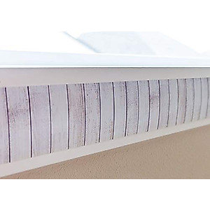 Youngever 52.5 ft Bulletin Board Borders for Classroom Decoration, White Wood Style Straight Border Trim