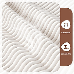 Howjoe 58.3" Comfy Deep Seat Oversized Chaise Lounge Indoor for Living Room, Solid Wood Sleeper Reclining Chair with Thickened Cushions Widened Armrests for Bedroom, Lounge Chair with Ottoman, Beige