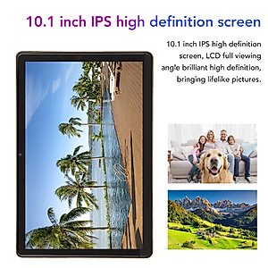 ciciglow 10.1 Inch IPS HD Tablet for Android 11.0, 6GB RAM 128GB ROM Octa Core 4G Calling Tablet, Dual SIM Dual Standby, Support Multiple Languages, 5G WiFi, 7000mAh, WiFi, Bluetooth, GPS(US Plug)