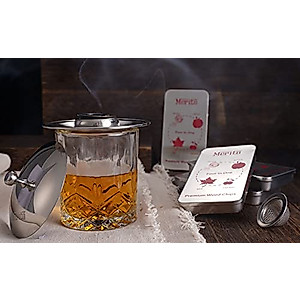 Merito Cocktail Smoker Kit – Luxury Whiskey Set with Stainless Steel Drink Smoker, Torch, Strainer, Tweezers& Wood Chips – Premium Whiskey Smoker as a Birthday Gifts for Men, Drink Lover (No Butane)