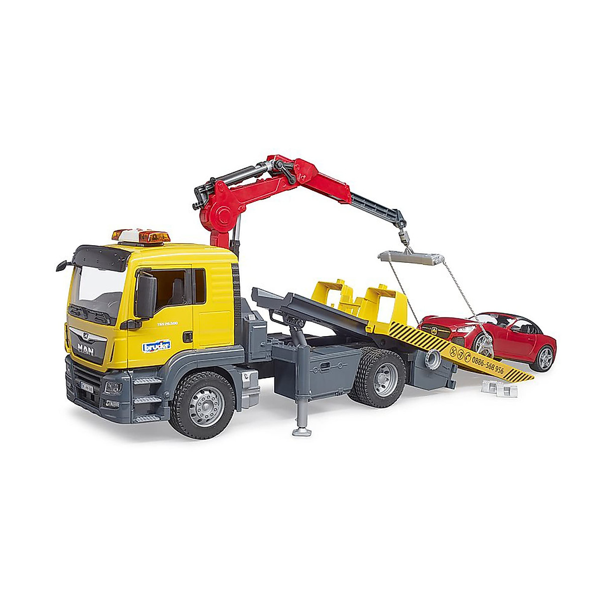 Bruder 03750 Man TGS Tow Truck Roadster and Light and Sound Module