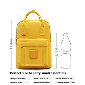 HotStyle BESTIE Mini Backpack Purse Small Bag with Multiple Pockets, Little Size Cute for Day Tirp, Travel & Everyday, Yellow