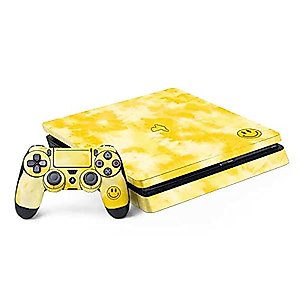 Skinit Decal Gaming Skin Compatible with PS4 Slim Bundle - Originally Designed Yellow Tie Die Design