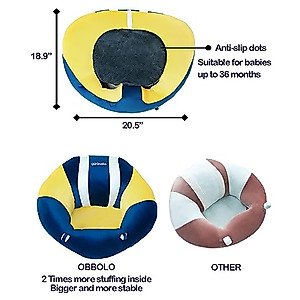 Obbolo Baby Support Seat for Sitting Up, Baby Cute Sofa Chair Pillow for 3-36 Months Infants, Comfy Plush Stable Newborn Chair Gift