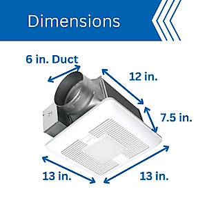 Panasonic FV-1115VKL2 WhisperGreen Select Ventilation Fan with Light and Speed Controls - 110-130-150 CFM - Quiet Ceiling Fan