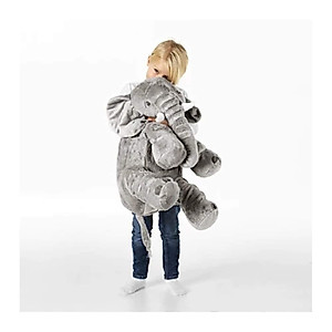 Tuko Large 24-Inch Grey Elephant Stuffed Animal Toy Figure