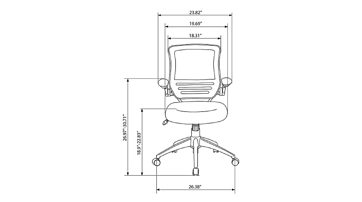 Realspace® Calusa Mesh Mid-Back Chair - Comfort & Style