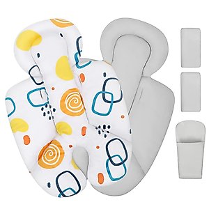 Infant Insert, Compatible with 4Moms RockaRoo and MamaRoo, includes 3 Strap Pad, Breathable Mesh Fabric, Plush Soft Newborn Insert with Head and Body Support