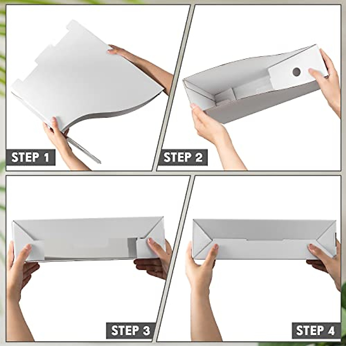 Thenshop 6 Pieces 12 x 12 Scrapbook Paper Organizer Vertical Storage Bin for Holding 12" x 12" Papers, Scrapbook Papers, Vinyl Sheets, Cardstocks, Magazine, File, Document, White