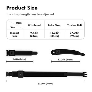 AMVR 5-Pcs Full Body Straps for HTC Vive VR Tracker/Tracker(3.0) - Adjustable Waist Belts, Wrist Band Accessories (Tracker Sold Separately)