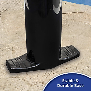 Aqua Dual-Action Hand Pump – Heavy Duty Air Pump with 4 Nozzle Attachments – Black