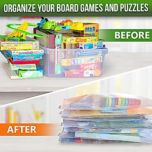 5 Pack Mesh Zipper Pouch Bags A3 - Plastic Zipper Pouches for Organizing 17.7x12.6 inch - Game Storage Bags - Puzzle Organizer Bags - Large Zipper Pouch Bag - Mesh Pouch with Zipper - Puzzle Bags