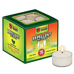 Mosquito Guard 16 Pcs Tealight Citronella Candles - Natural Citronella Candles Outdoor - Mosquito Repellent Outdoor Patio - Mosquito Repellent Candles