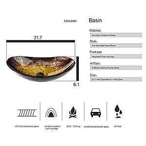 Puluomis Bathroom Vanity, 24 inch Barn Door Modern Wood Fixture Stand Bathroom Cabinet Vanity with Bathroom Gold Glass Vessel Sink Top