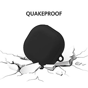 Geekria Silicone Case Cover Compatible with Anker Soundcore Liberty Air 2 Pro True Wireless Earbuds Protective Charger Carrying Case, Wireless Earphones Skin Cover with Keychain Hook (Black)