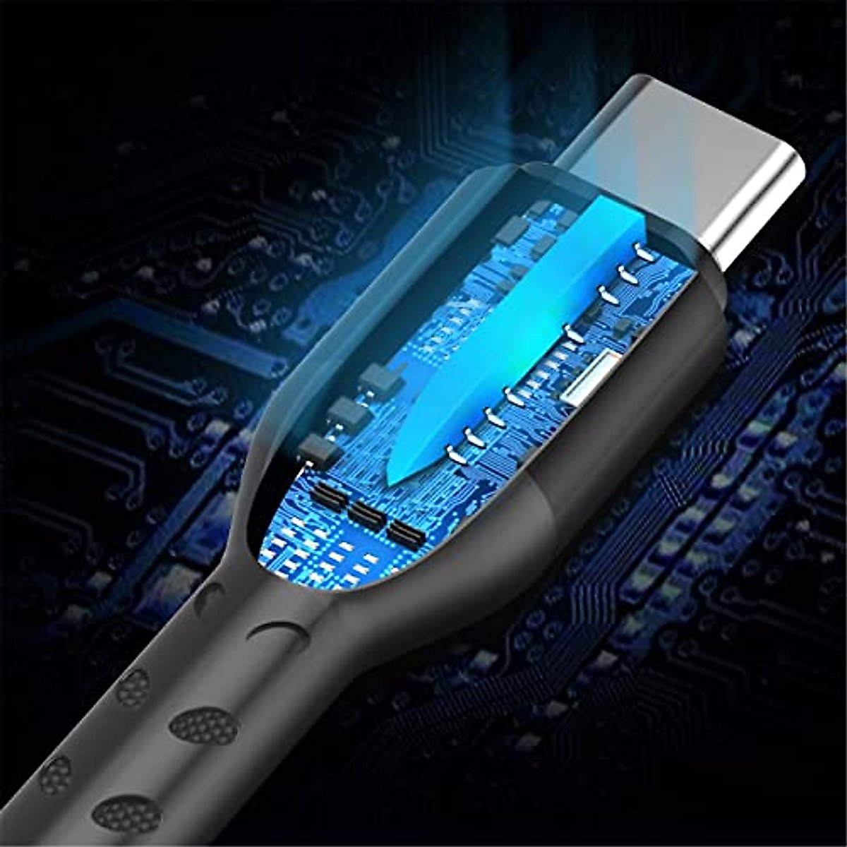 BGNTBUK Ps/2 Keyboard Extension Cable USB Android Illuminated LED Charging Cable 3.2ft (About 1m) Fast Charge for Any Device with Android Port 360 Charging Cable 6ft