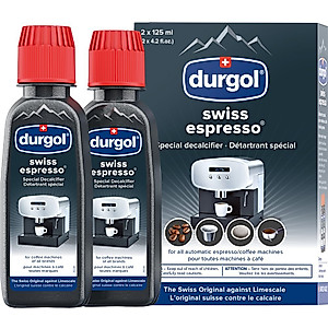 Durgol Swiss Espresso, Descaler and Decalcifier for All Brands of Espresso Machines and Coffee Makers, 4.2 Fluid Ounces (Pack of 2)