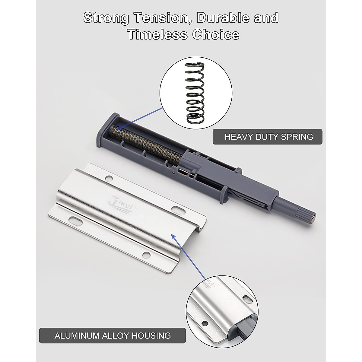 Magnetic Push Latches for Cabinets Jiayi 10 Pack Push to Open Door Latch Heavy Duty Touch Latches Kitchen Door Push Release Latch for Drawer Closure Push Catch Press Out Cabinet Hardware