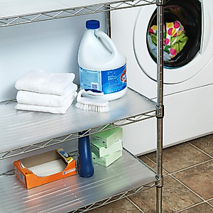 Con-Tact Brand Premium Plus Non-Adhesive Shelf Heavy Duty and Multi-Functional Drawer Liner, 18" x 4', Ribbed Clear, Pack of 1 Roll