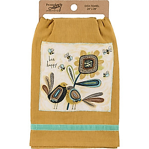 Primitives by Kathy Bee Happy Decorative Kitchen Towel