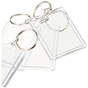 Baker Ross-E4572 Make Your Own Keyring Kit (Pack of 8), For Kids To Assemble And Attach To Key Rings And Bags, 8-pk, White