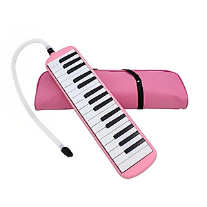 Melodica 32 Key Pianica Portable with Carrying Bag Short and Long Mouthpieces for Beginners Kids Gift