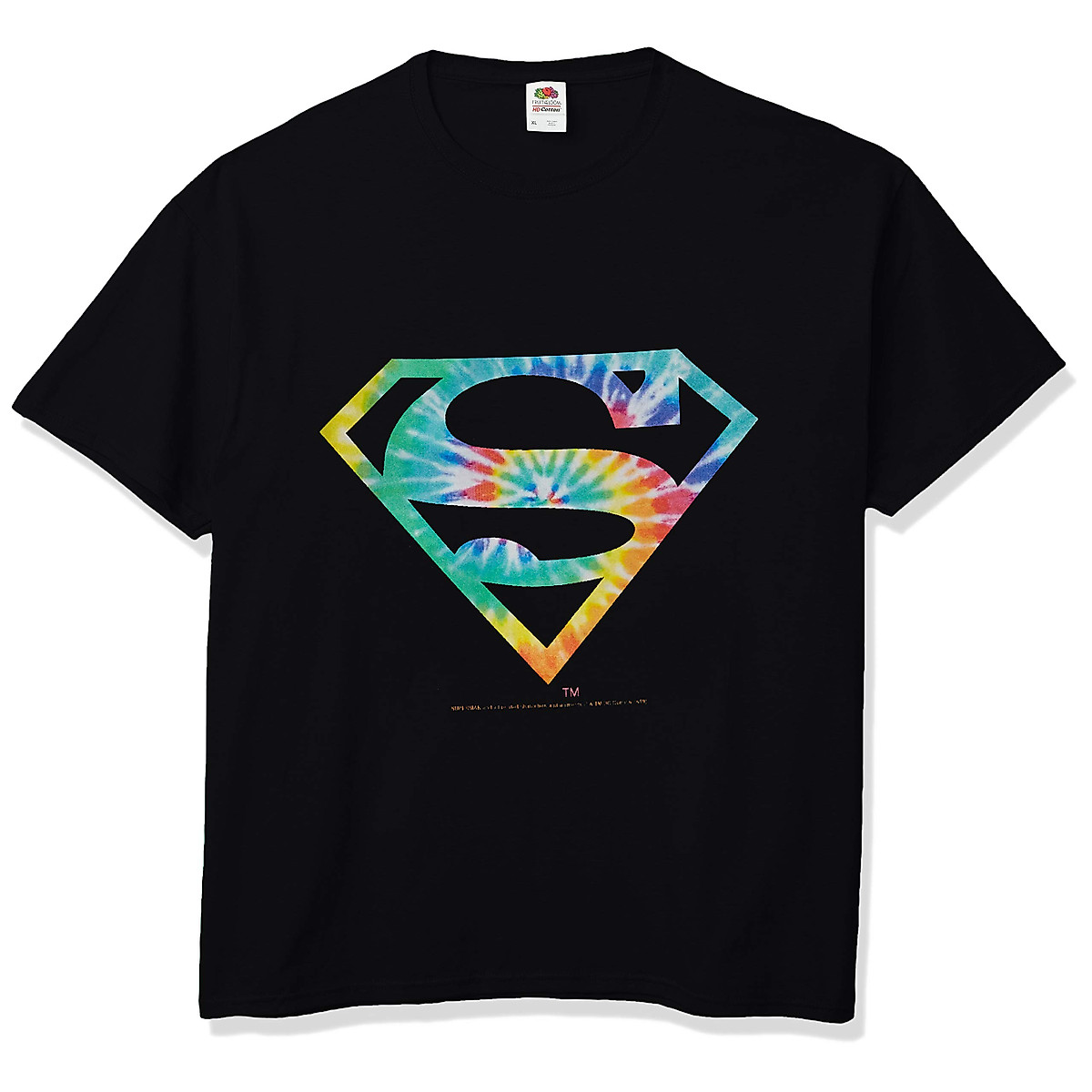 WARNER BROS Men's Superman Tye Dye, Black, Medium