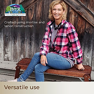 BYER OF MAINE Pangean Outdoor Wooden Bench, Foldable Bench for Indoor and Ourdoor, Home Furniture, 20 lbs - 14.5 x 40 x 18.5 Inches H