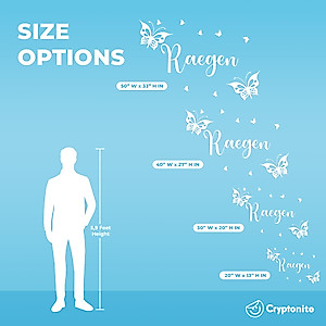 Personalized Name Butterfly Wall Decals I Butterfly Decorations for Girls Room Decor I Baby Nursery Wall Decal I Butterfly Wall Decor for Birthday I Pink Butterfly Wall Decor