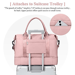 Travel Duffel Bag with Shoes Compartment, Overnight Weekender Bags for Women,Carry on Personal Item Bag