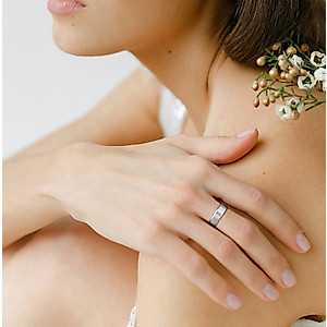 TIGRADE Titanium Rings 4MM 6MM 8MM 10MM Wedding Band in Comfort Fit Matte for Men Women, Silver, 6MM, Size 10