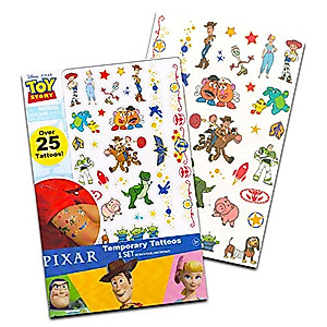 Beach Kids Buzz Lightyear Plush Toy Gift Set - Bundle with Deluxe Buzz Lightyear Plush Doll with Carrying Straps, Toy Story Temporary Tattoos, Mini Puzzles, More | Toy Story Gifts