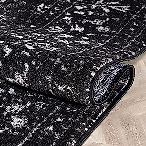 Well Woven Zazzle Argos Black Vintage Modern 5'3" X 7'3" Area Rug