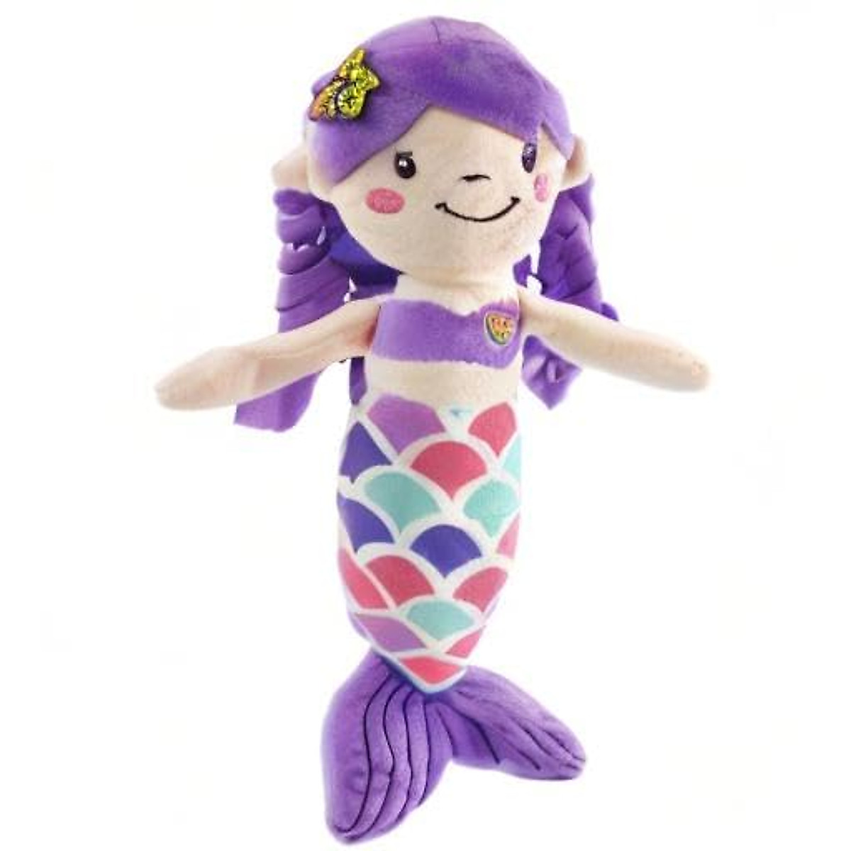 Athoinsu 12'' Purple Mermaid Stuffed Animal Soft Cute Adorable Mermaid Princess Plush Toy Doll Valentine's Day Birthday Children's Day Decors for Toddler Girls