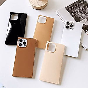 Cocomii - Rectangle Case Compatible with iPhone 13 Pro Max - Solid Color, Fashionable Hues, Glossy, Women Girls Men, Protective Phone Case for iPhone 13 Pro Max 6.7 inch, White