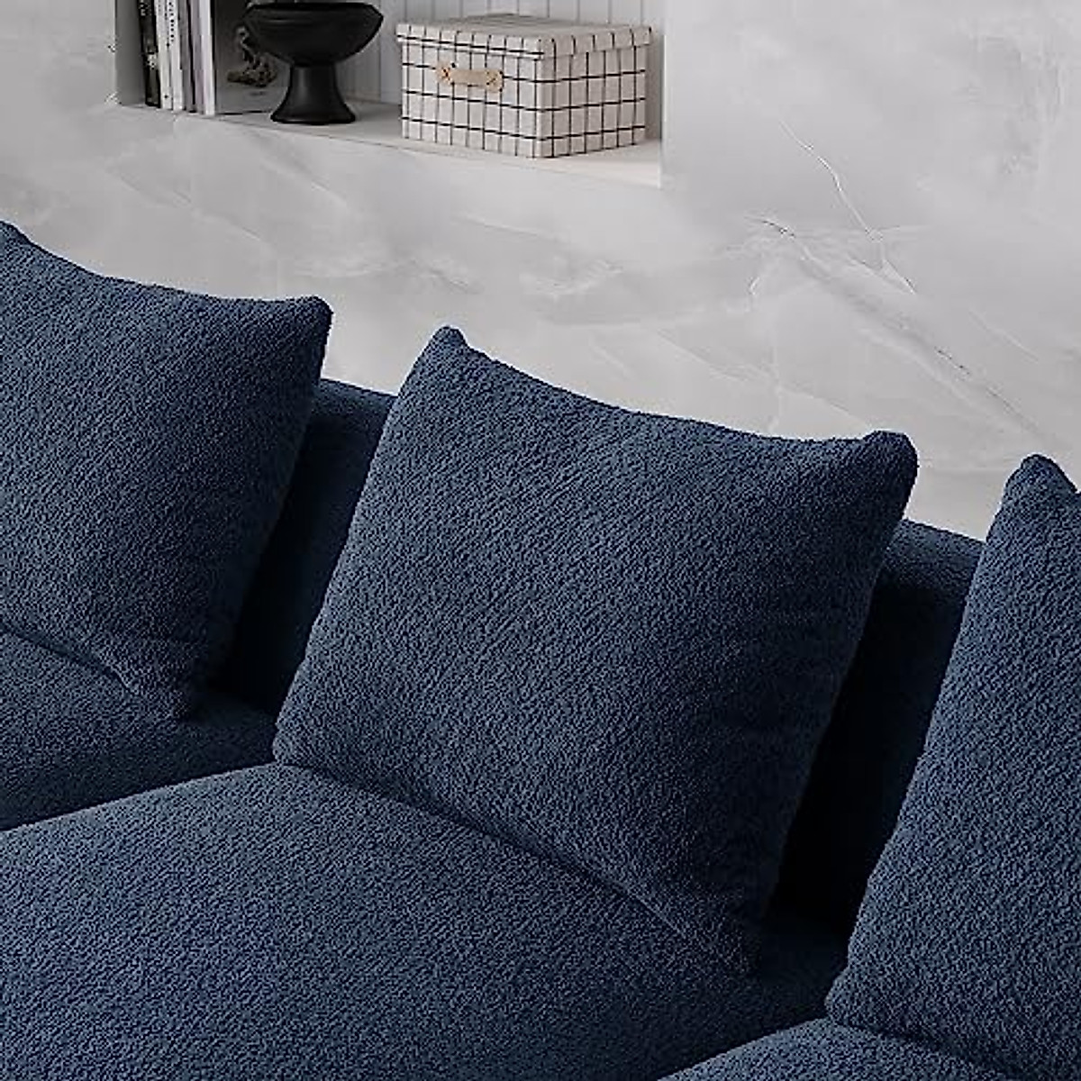 U-Shaped Comfy Modular Sectional Sofa Deep Seat Cloud Couch Convertible Sleeper Sofabed, Modern Living Room Free Customizable Sofa&Couch with 2 Single Seat,Chaise Daybed and Movable Ottomans