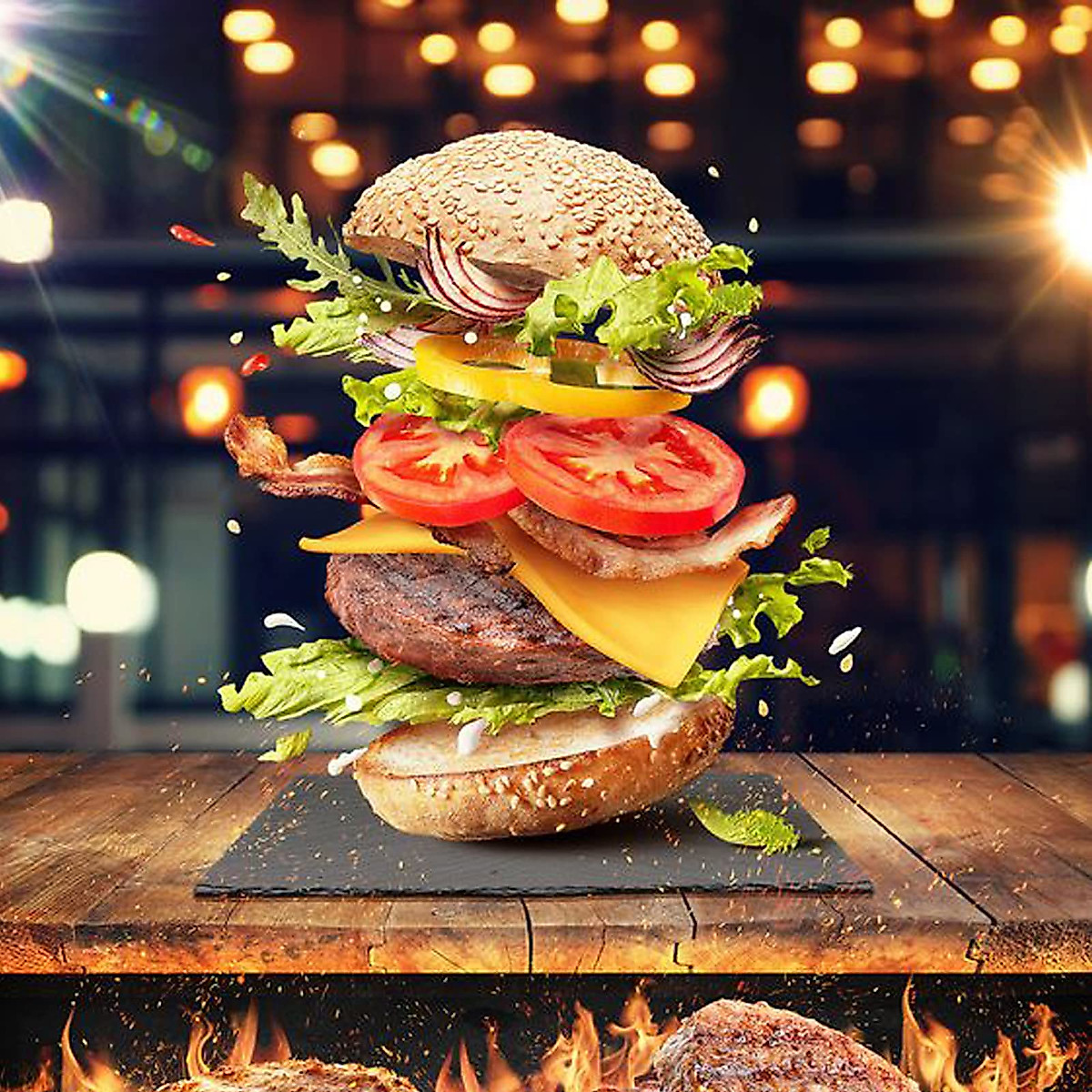 FETESUR Silicone Hamburger Bun Pan, Silicone Perforated Hamburger Bun Mold, Chocolate Chip Coookies Mold, Non-Stick Baking Pan for Making Buns, Mesh Baking Sheets