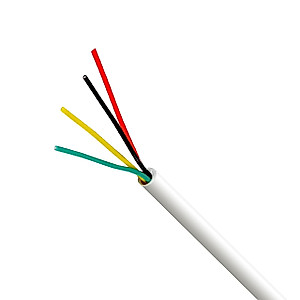 LOGICO Security Wire Burglar Alarm 22/4 Cable 1000FT Stranded White 1000' Speaker Cable