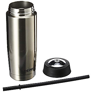 Thermos 18 Ounce Cold Cup with Straw, Stainless Steel