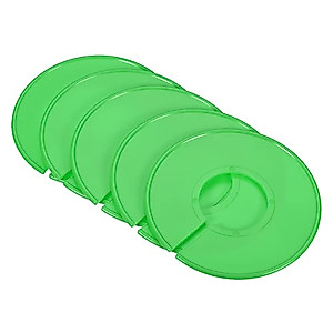 PATIKIL Clothes Dividers 20 Pack Blank Clothing Rack Size Sorting Reusable Wardrobe Round Hanger Separator, Green