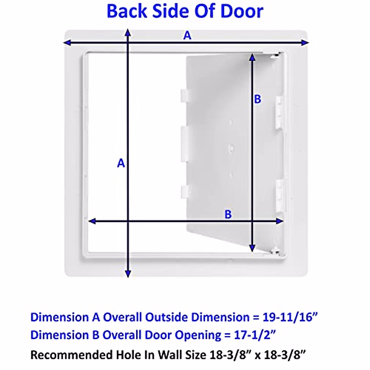 Plastic Access Panel for Drywall, Plumbing Access Door 18" x 18"