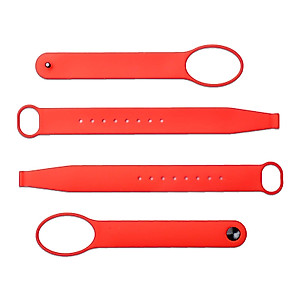 MODJUEGO VR Adjustable Handle Grip Cover, Soft Silicone Touch Controller Handle Fixing Strap for Oculus Quest/Rift S VR Controller Accessories (Red)