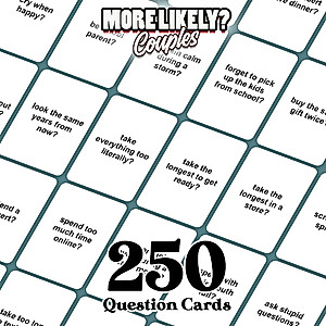Funny Game for Couples - 250 Cards - Conversation Starters Couples Games - Great for Date Night, Romantic and Hilarious Questions, Improve Communication and Relationships - Conversation Cards