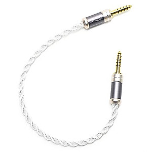 FSIjiangyi 4.4mm to 4.4mm Balanced Adapter OFC Silver 8-Strand 19-core Adapter Cable Suitable for Connecting Zen DAC Zen CAN Oriolus BA300S