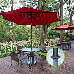 HQLESHUI 3 Pieces Patio Table Umbrella Hole Ring Umbrella Cone Wedge Plug Umbrella Stabilizer Sleeve for 2 to 2.6 Inch Patio Table Hole and 1.5 Inch or Umbrella Pole Adapter (Transparent)