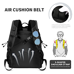 BJIAX Laptop Backpack for Men & Women, Water Resistant College School Computer Bag, Casual Backpack for Work, Daily, Travel, Hiking Fits 15.6 Inch Computer and Notebook